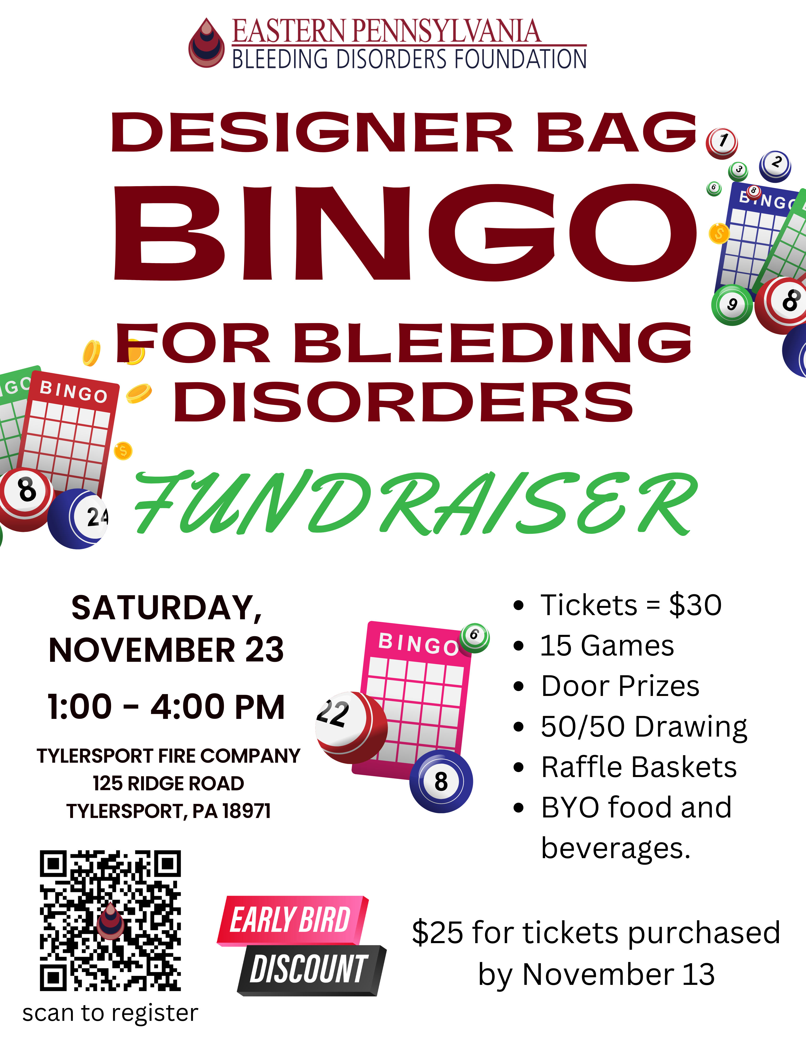 Designer Bag BINGO for Bleeding Disorders - Eastern Pennsylvania ...